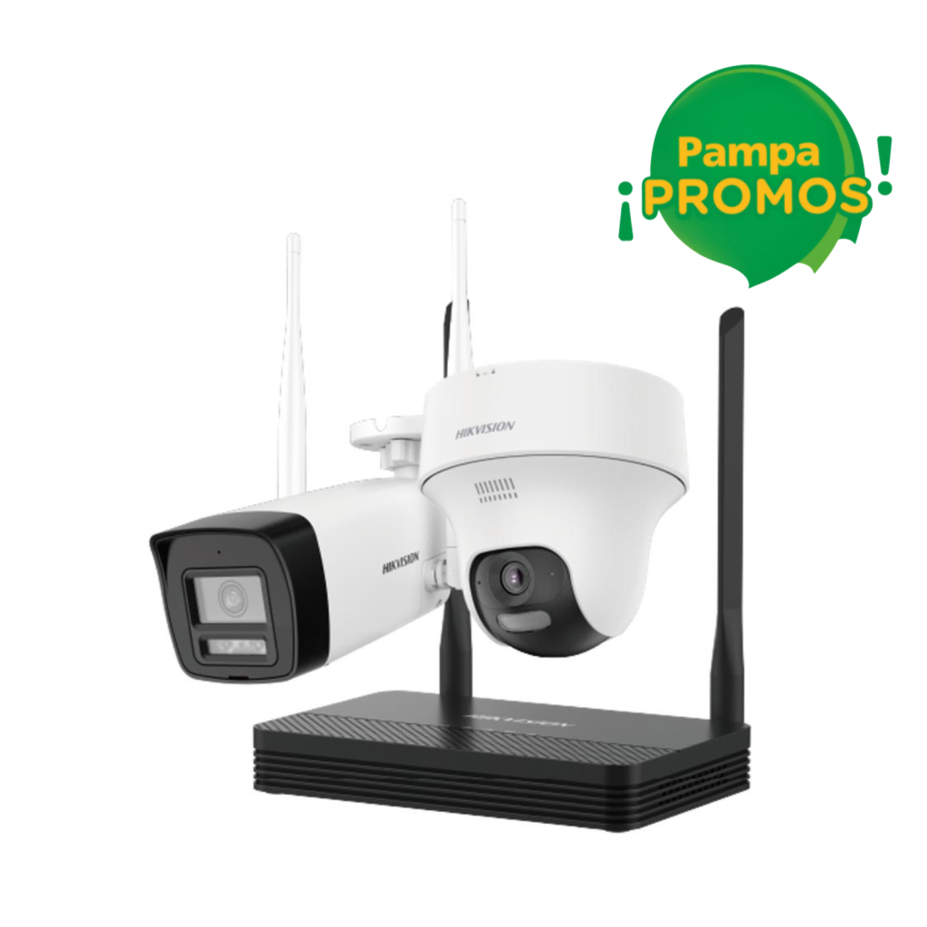 Kit EasyLink Hikvision NVS 4ch + domo interior 4Mpx + bullet exterior ...